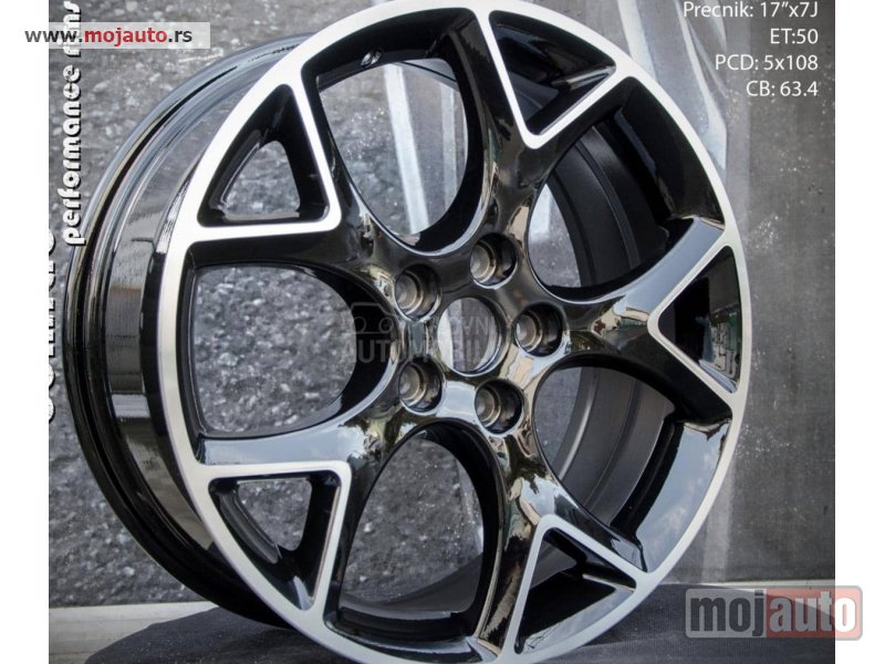 17 Alufelne 5x108 /2 modela 1/slika:5x108/7 j/et50/cb 63,4.