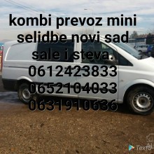 Mini selidbe kombi prevoz