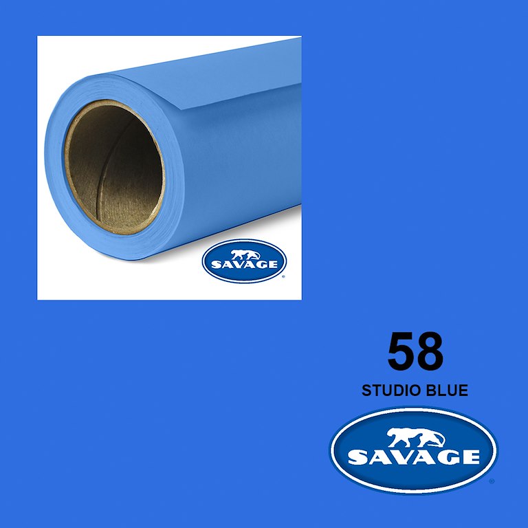 Savage Studio Blue 58 1.37x11m papirna pozadina, Made in USA