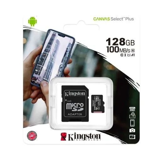Memorijska kartica Kingston Select Plus Micro SD 128GB Class 10 UHS U1 100MB/s sa adapterom (MS)