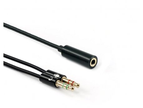 S BOX Kabl Audio 2x3,5 mm M / 1 x3,5 mm F, 0,2 m