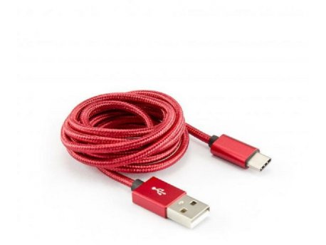 S BOX Kabl USB A - Type C, Fruity 1,5m, Red