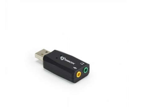 S BOX Adapter USB C11 , USB / 2 x 3,5 mm
