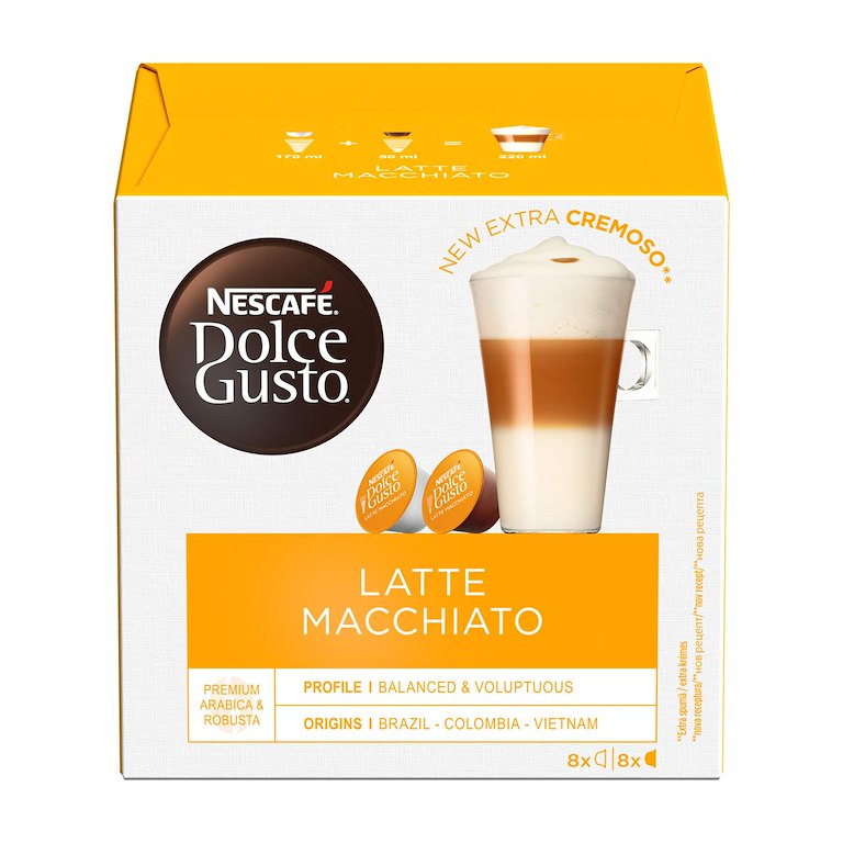 Nescafé dolce gusto kapsule latte macchiato kafa 16 kapsula/ 8 napitaka