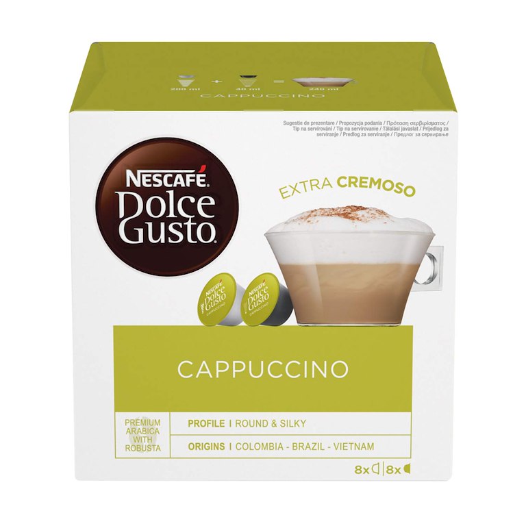Nescafé dolce gusto kapsule cappuccino kafa 16 kapsula/8 napitaka