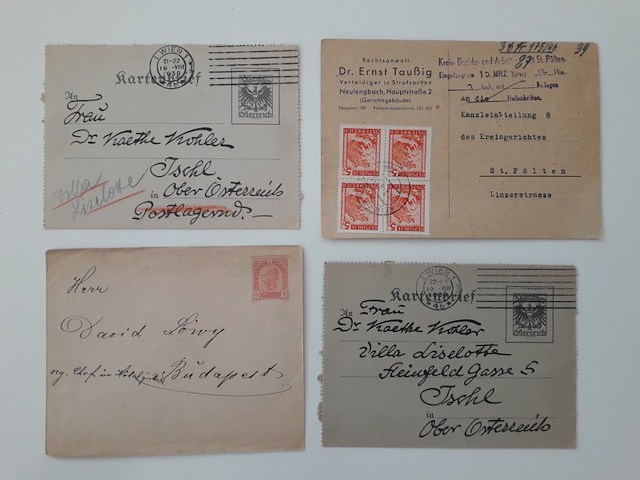 Austrija dopisnice #7 1950` 4 kom (P1093)