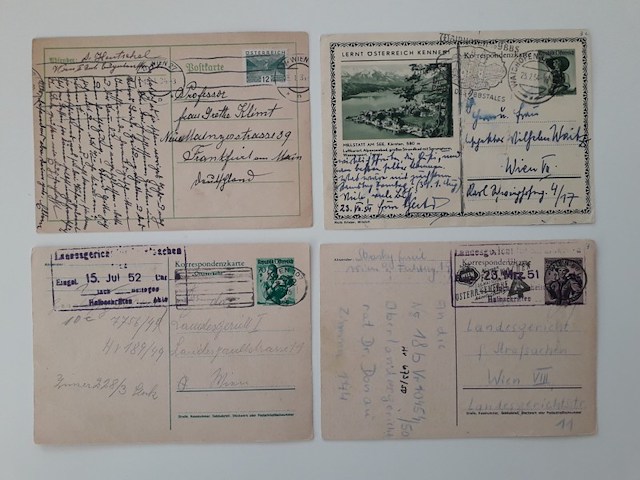 Austrija dopisnice #1 1950` 4 kom (P1087)