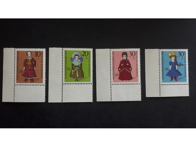 BRD Nemačka 1968.** Kompl serija tab Mi 571-74