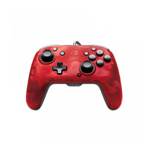 Nintendo Switch Faceoff Deluxe Controller Audio Camo Red