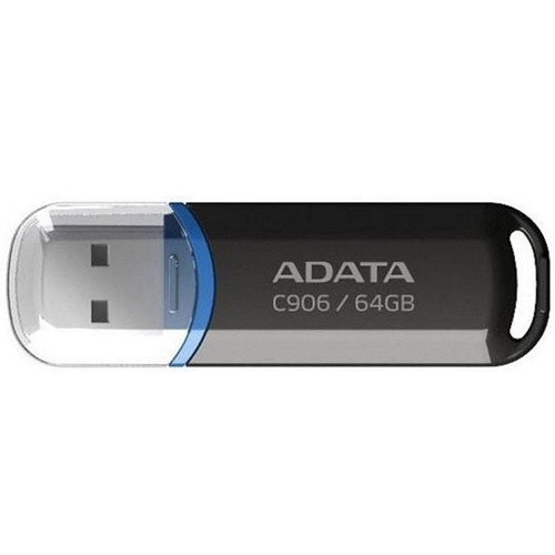 ADATA 64GB C906 Compact USB Flash Drive USB 2.0 Black | AC906-64G-RBK
