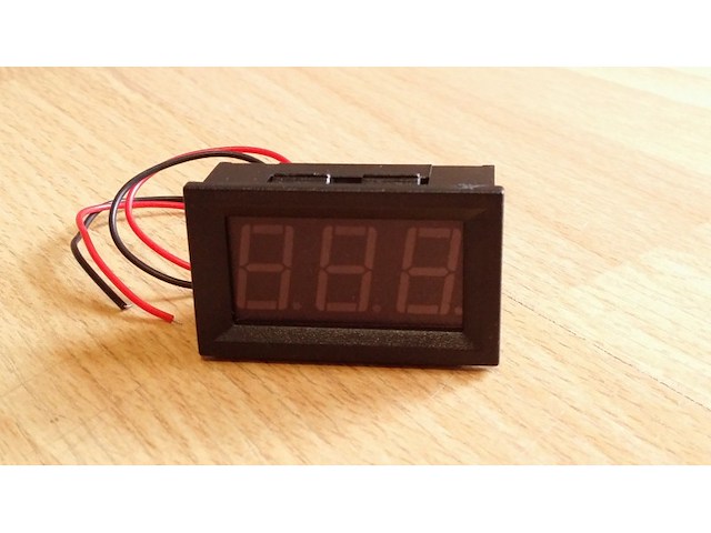 Mini DC Voltmetar 3.5-30V LCD crveni