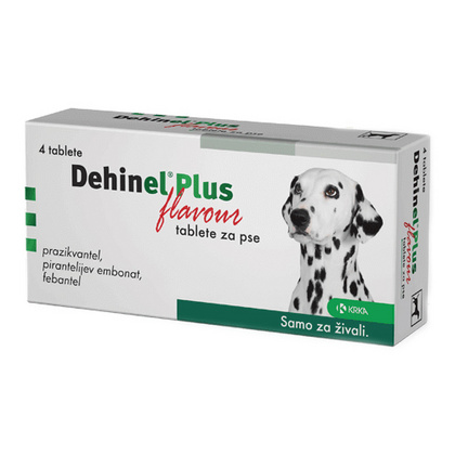 Dehinel Plus flavor, dostupno samo na recept veterinara u shopu, jedna tableta