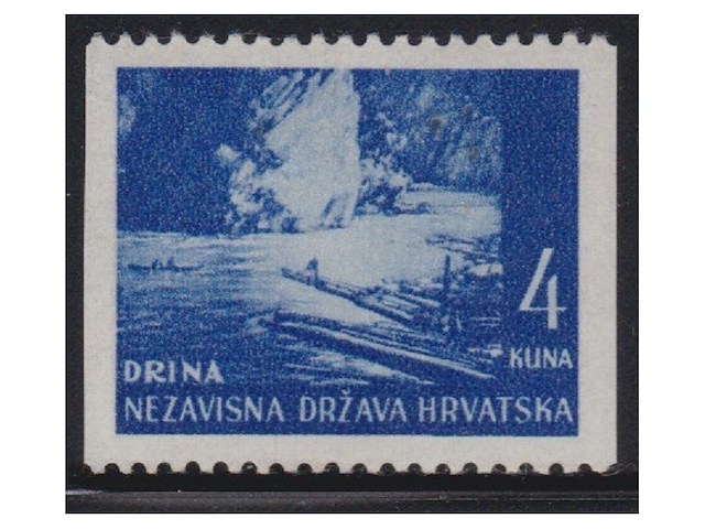 Hrvatska NDH 1941 Drina greska-vertikalno nezupc. cisto