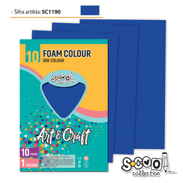 Art&Craft Eva foam classic A4 SC1190 blue