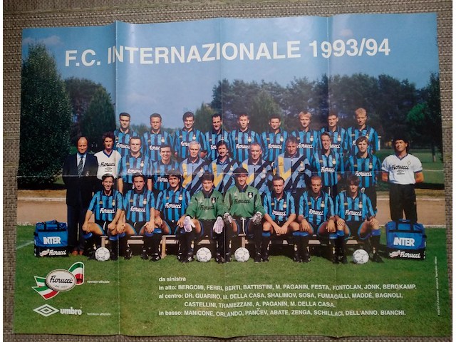 Poster FK Inter (F.C. Internazionale) 1993/94.