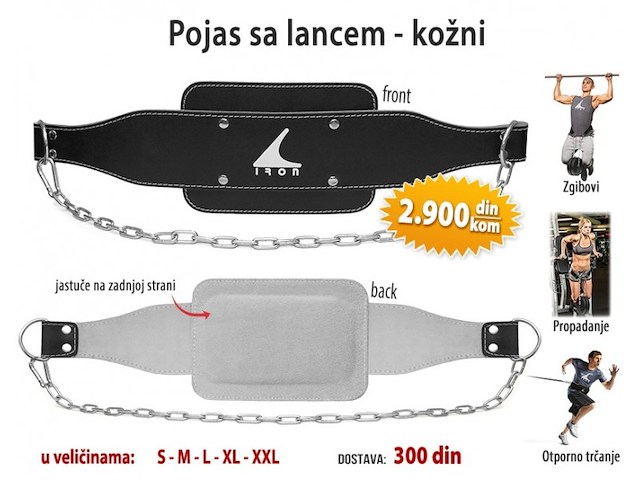 Pojasevi sa lancem / kaiševi sa lancem / kožni