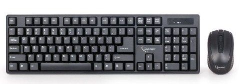 KBS-W-01 Gembird 2.4 GHz Slim Bezicni mis + tastatura US layout black