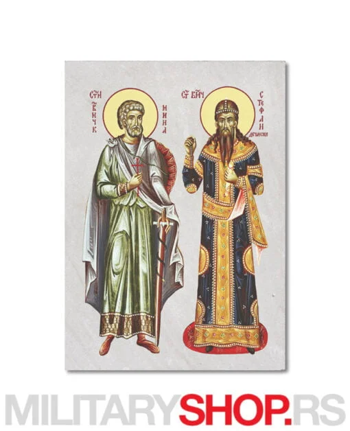 Sveti Mina i Stefan Dečanski ikona