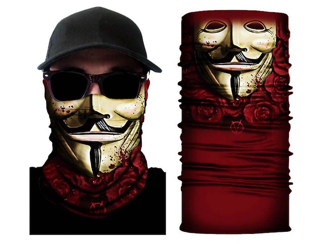 Bandana Marama V For Vendetta Potkapa Maska Model 2