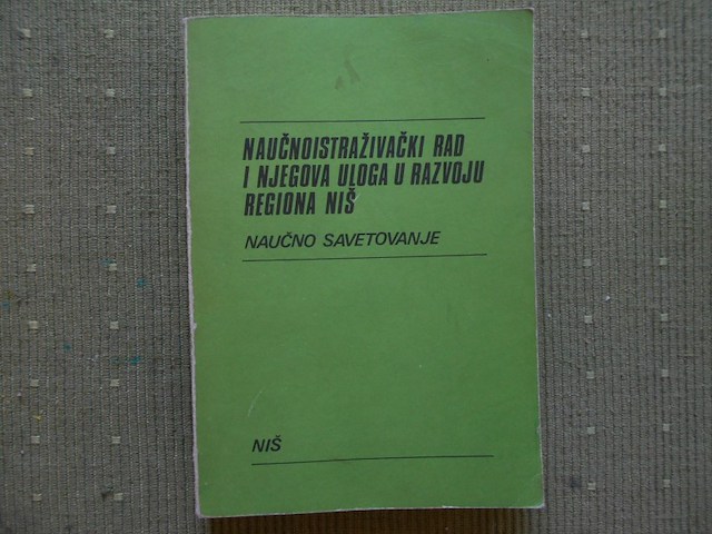 Naučno istraživački rad i njegova uloga