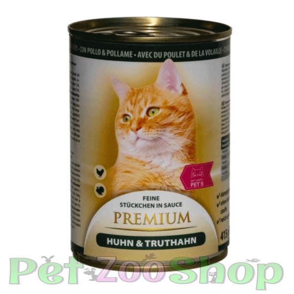 Konzerva za Mačke My Happy Pets Cat Piletina i Ćuretina 415g