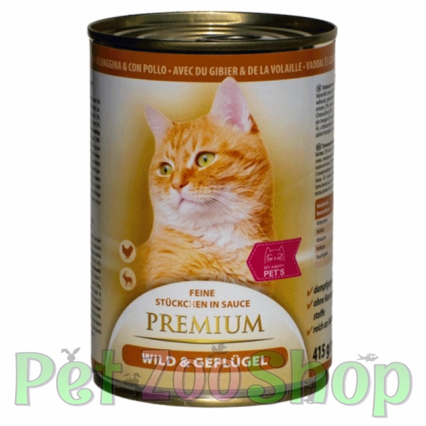 Konzerva za mačke My Happy Pets Cat Divljač i Živina 415g