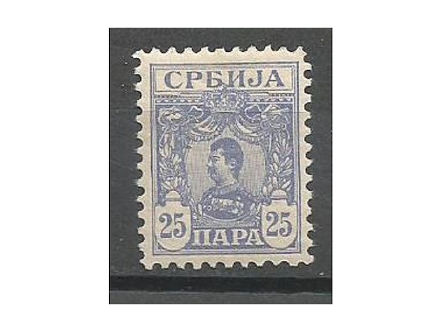 Srbija,Kralj Aleksandar Obrenović 25 para 1901.,čisto