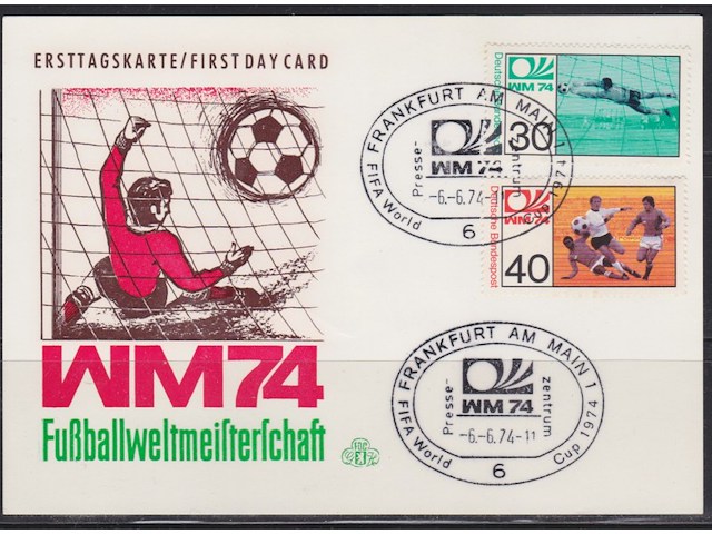 Nemacka 1974 Svetsko prvenstvo u fudbalu prig.karta