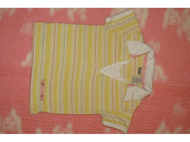 (N215.55) Žuto-roza majica sa kragnom B.U.M, vel.80