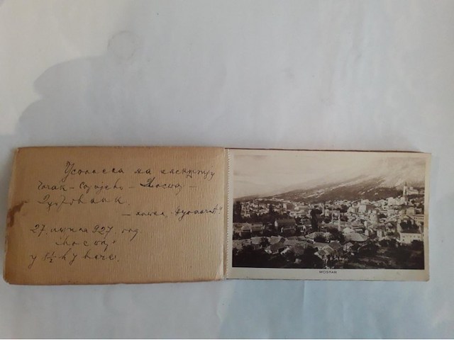 Mostar karnet od 9 razglednica kupljeno 1927.