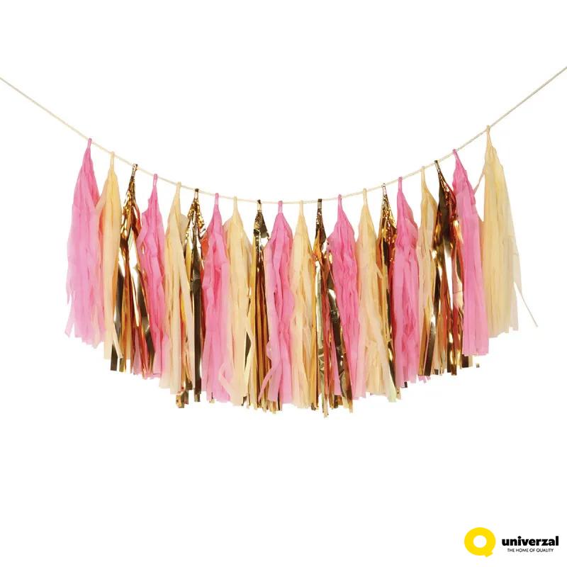 PARTY PAPER TASSEL 1/1 PINK UNL-1392