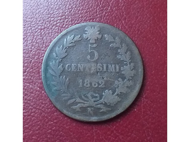 5 CENTESIMI 1862 N
