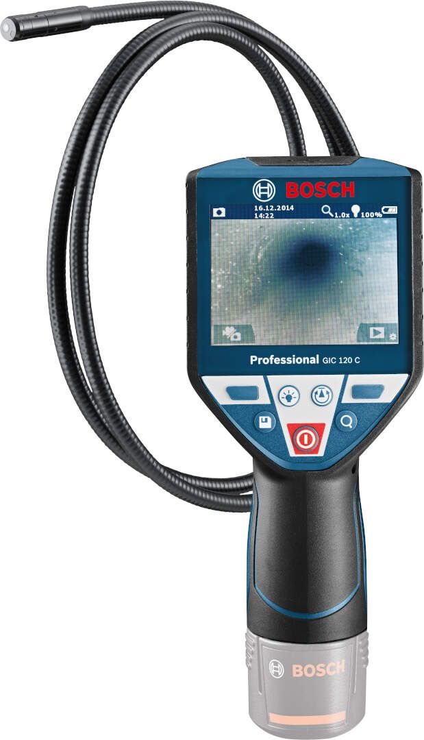 .Akumulatorska inspekciona kamera Bosch GIC 120 C Solo, sa Bluetooth funkcijom, bez baterija i punjača