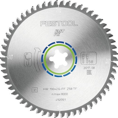 Festool testera za aluminijum za CS 50, 190x2,6 FF TF58