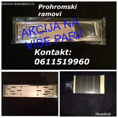 Inox prohromski ramovi za tablice