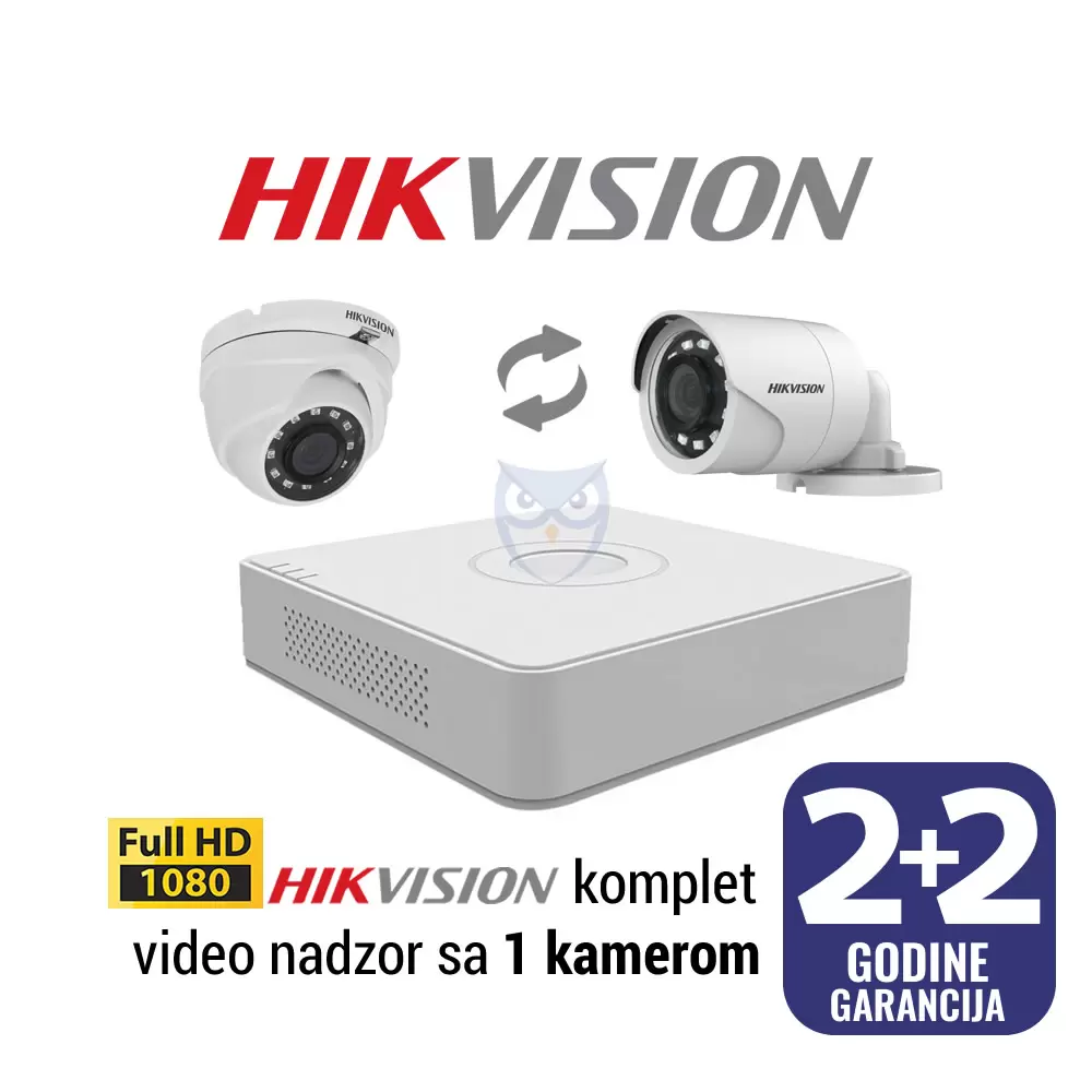 Full HD Hikvision komplet video nadzor sa 1 kamerom