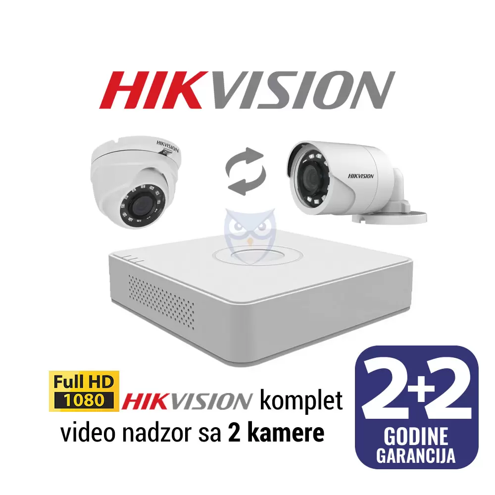 Full HD Hikvision komplet video nadzor sa 2 kamere