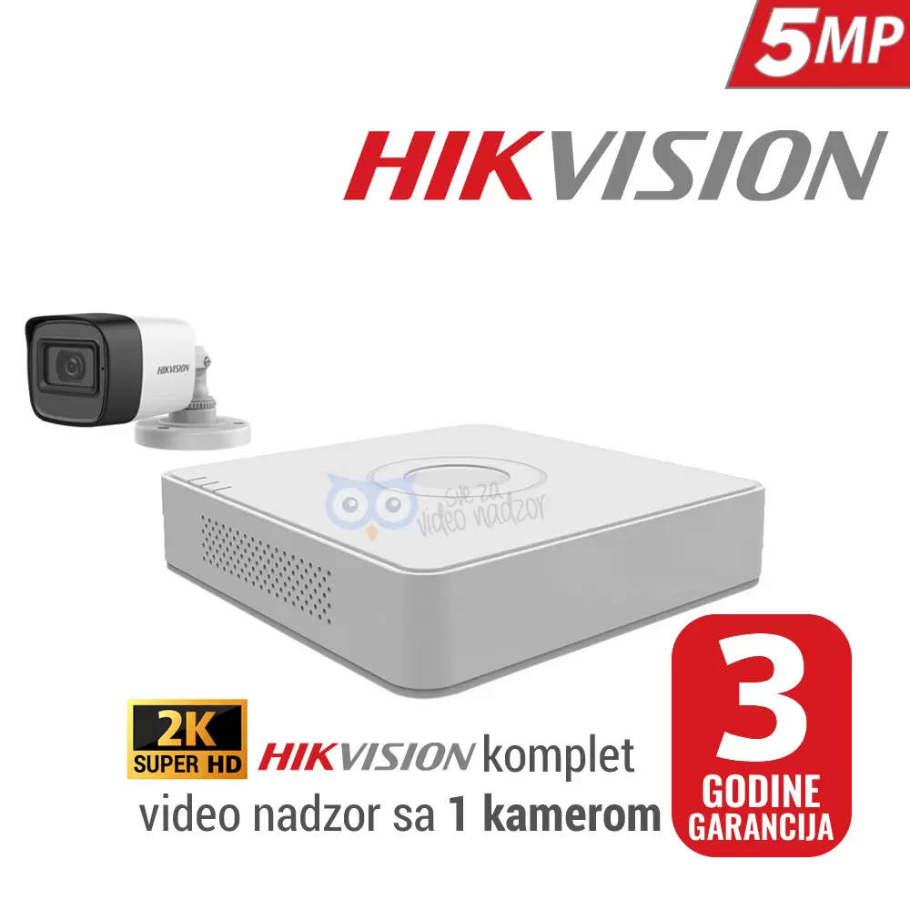 SUPER HD Hikvision komplet video nadzor sa 1 kamerom