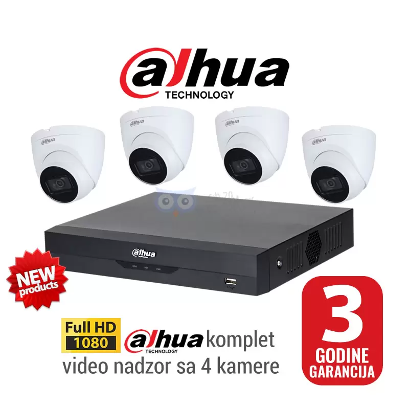 Dahua komplet video nadzor sa 4 FullHD kamere