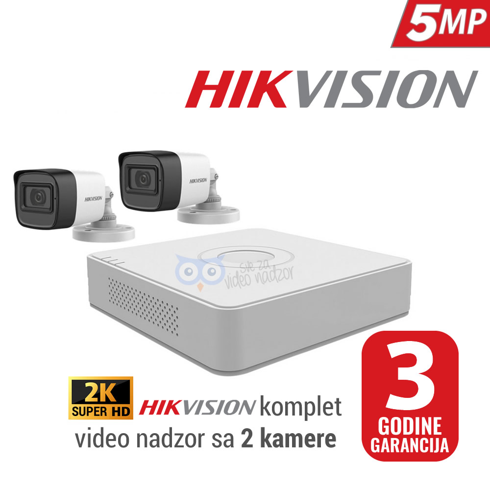 SUPER HD Hikvision komplet video nadzor sa 2 kamere