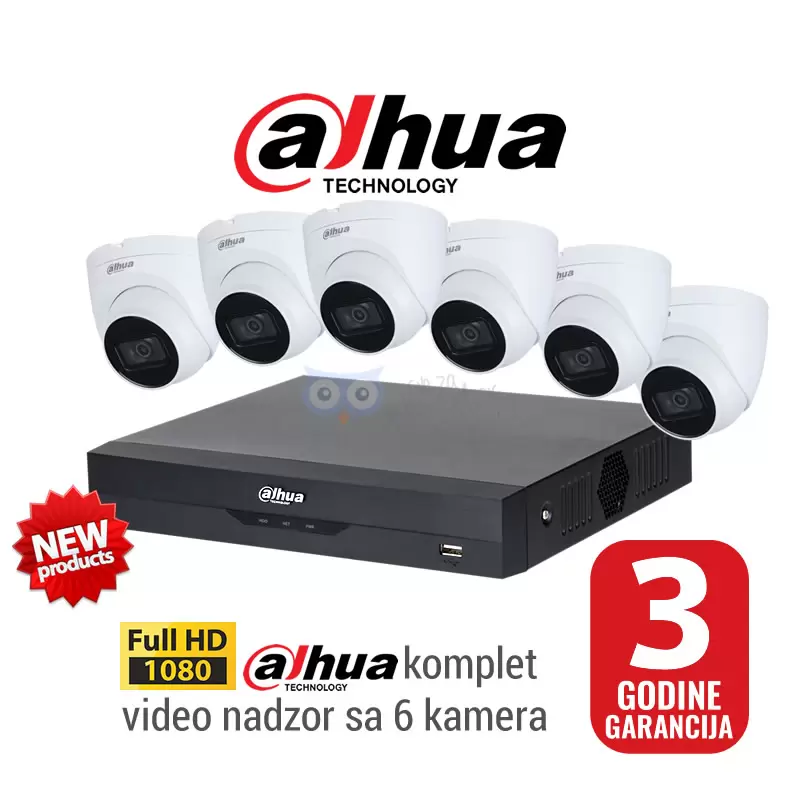 Dahua komplet video nadzor sa 6 FullHD kamera