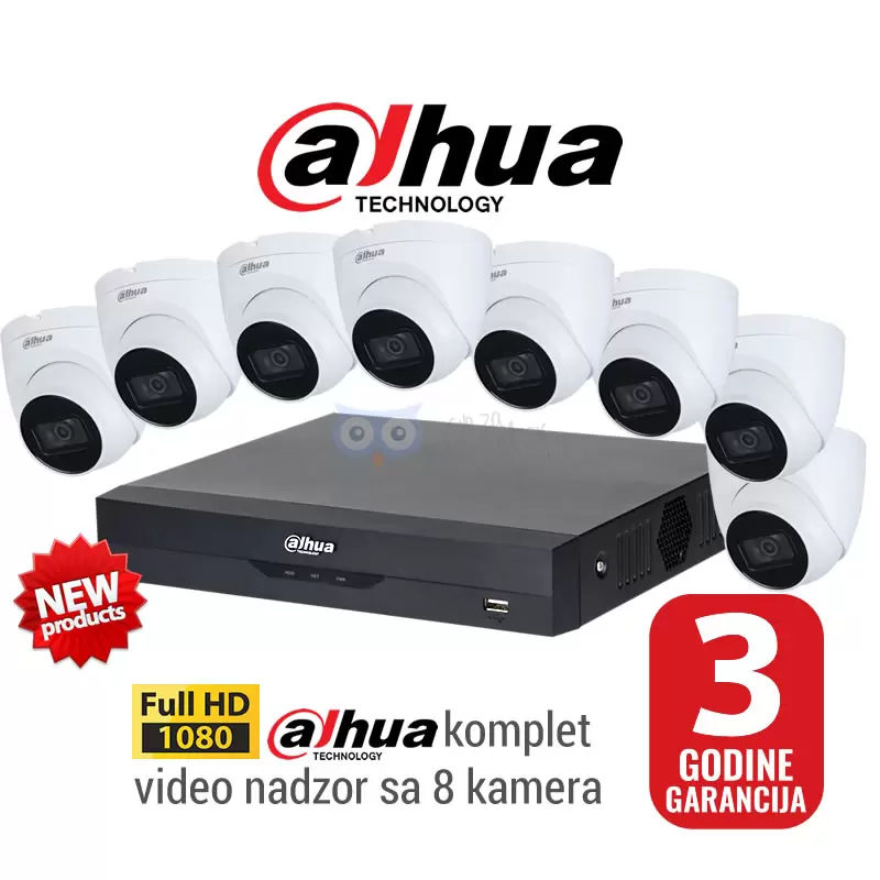 Dahua komplet video nadzor sa 8 FullHD kamera