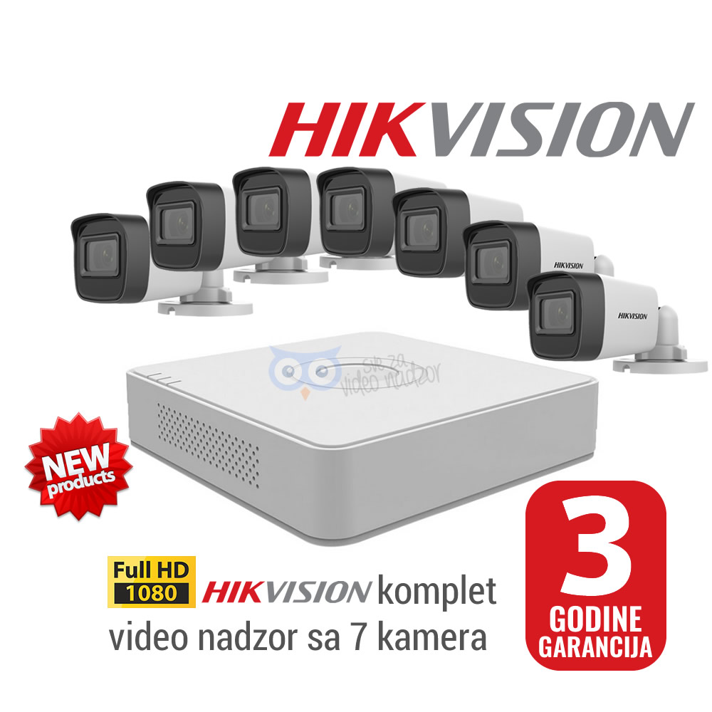 ULTRA Full HD Hikvision komplet video nadzor sa 7 kamera