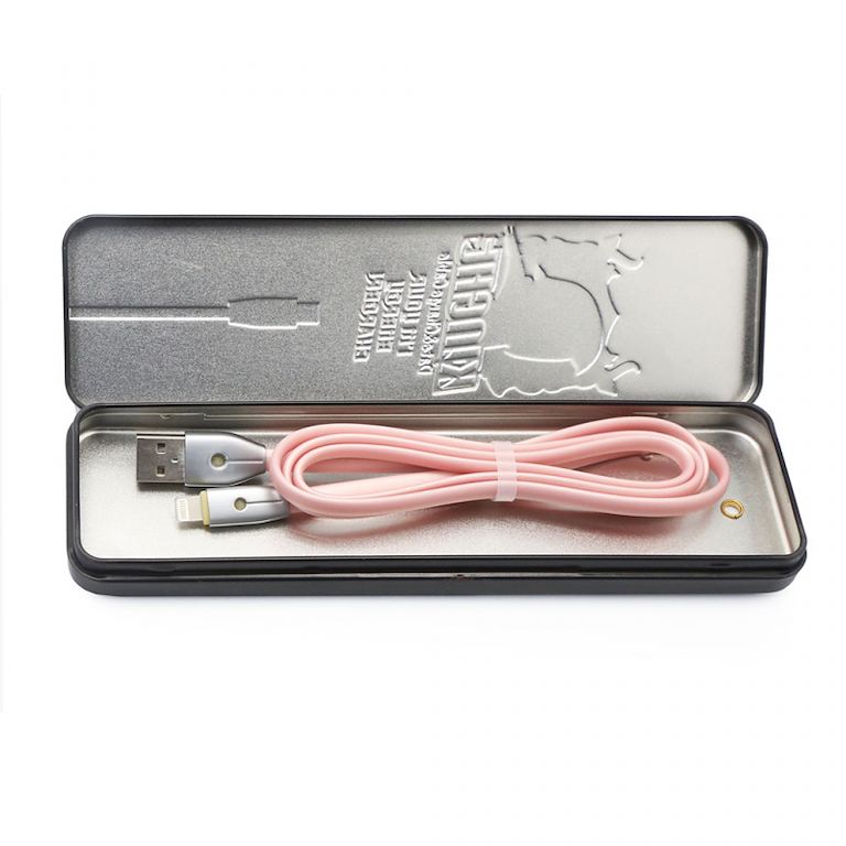 Data kabal Remax Knight RC-043i za iPhone 5/iPhone 6/6S roze 1m