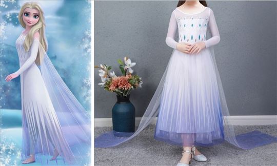 Elza Elsa Frozen 2 kostim kostimi haljina Bela 1