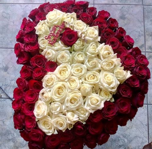 101 ruža u obliku srca br 39