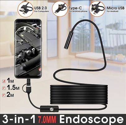 Endoskop kamera 2m dužine polu tvrdi kabal