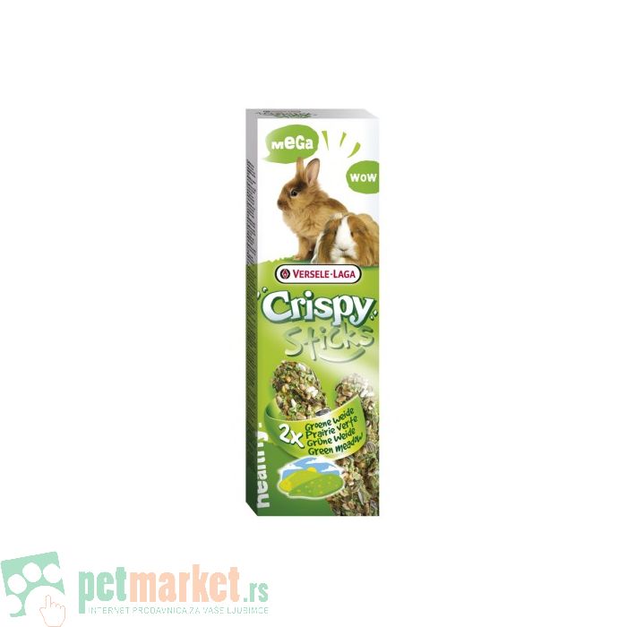 Crispy: Poslastica za zečeve i morske prasiće Green Meadow Sticks, 110 gr