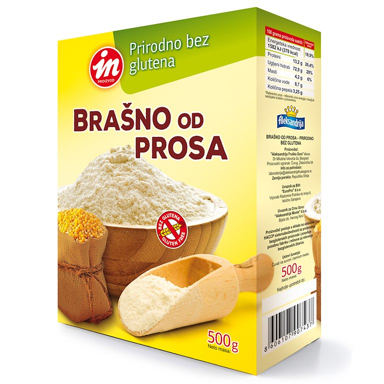 BRAŠNO OD PROSA
BEZ GLUTENA 500g