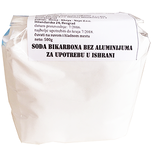 SODA BIKARBONA
BEZ ALUMINIJUMA 500g